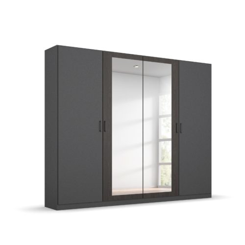 Miro Hinged Door Mirrored Wardrobe - Furniture Factors : Furniture Factors